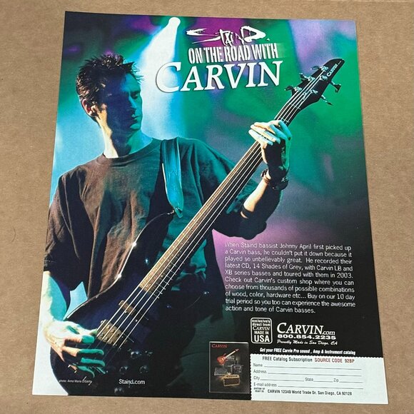 Carvin | Art | Johnny April Of Staind Carvin Guitars 204 Print ...